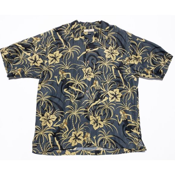 Tommy Bahama | Shirts | Tommy Bahama Hawaiian Hula Girl Shirt Mens ...